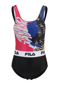 Fila Swimsuit - fuxia black grey/black - Zalando
