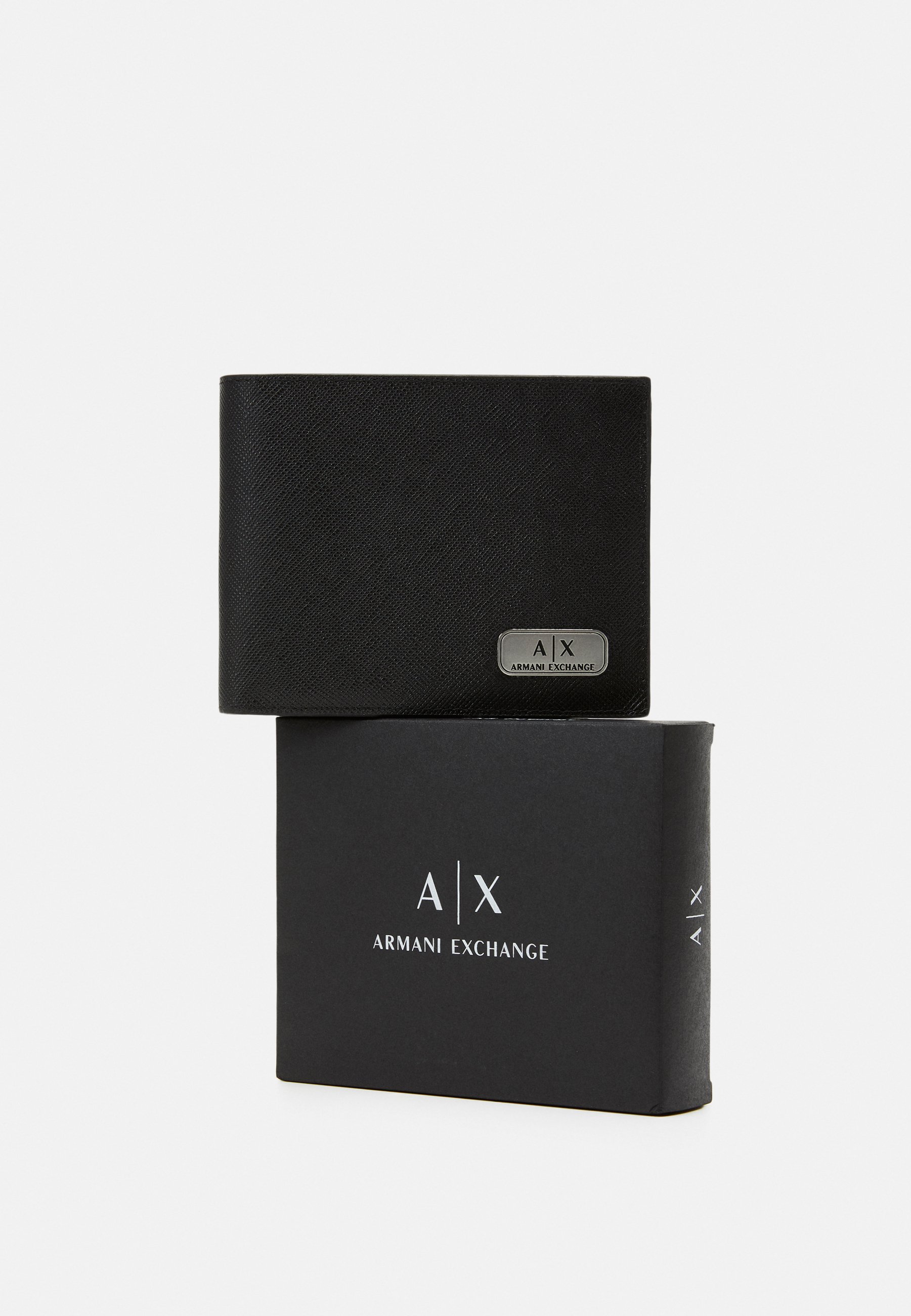 Armani Exchange MANS TRIFOLD CREDIT CARD COIN Portefeuille nero black noir ZALANDO.FR
