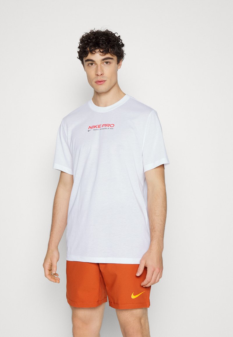 Nike Performance TEE - Print T-shirt - white - Zalando