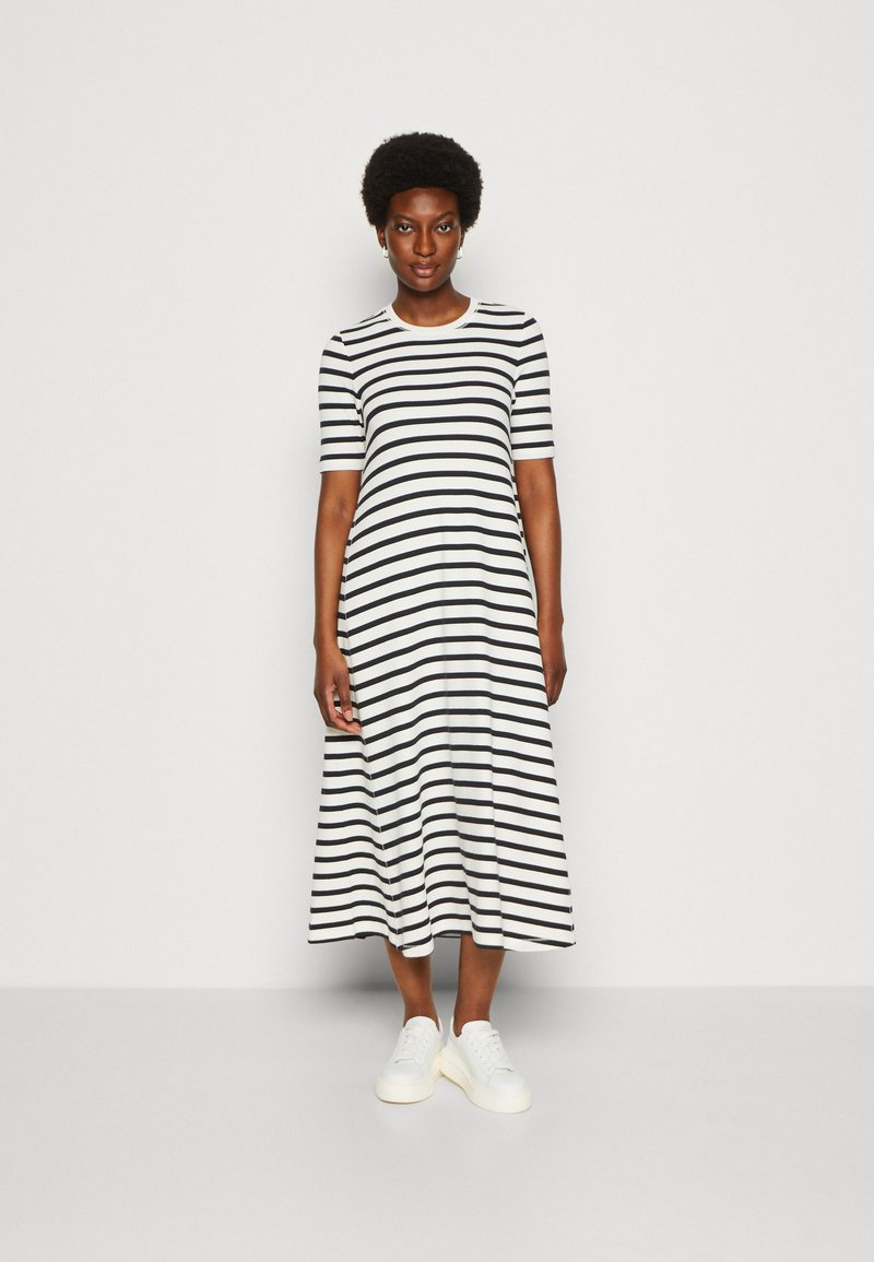 Marc O'Polo DRESS WIDE SEAM ROUND-NECK SHORT SLEEVE - Maxikleid - multi ...