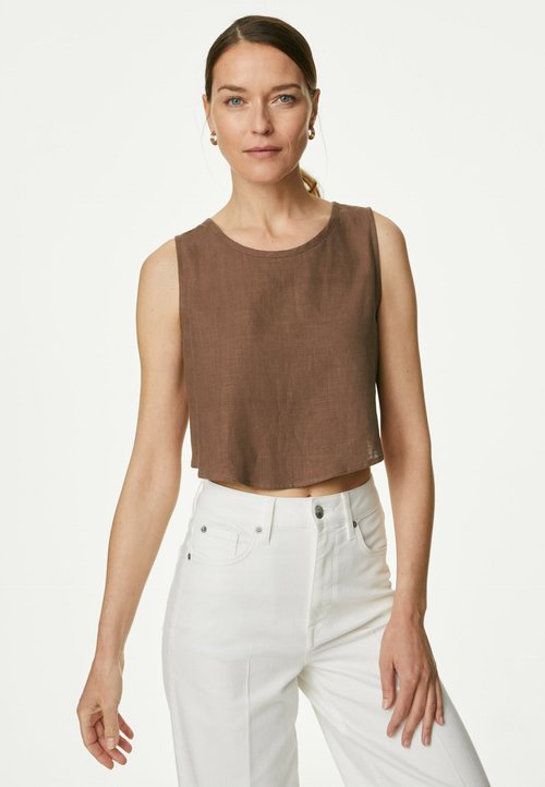 Next SQUARE NECK - Blouse - natural/beige - Zalando.be
