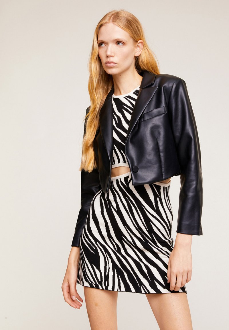 Motivi SPENCER - Faux leather jacket - nero/black - Zalando