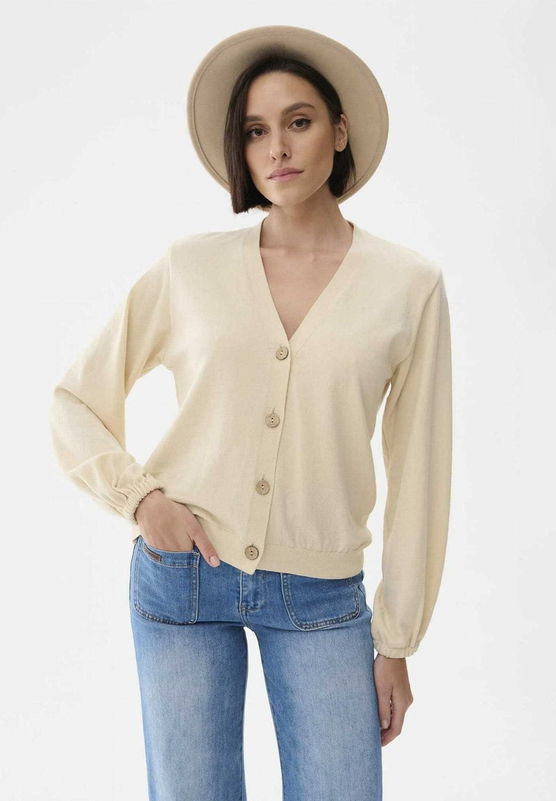 blue shadow XAYO - Strickjacke - beige - Zalando.de