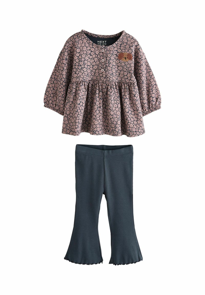 Next REGULAR FIT - PEPLUM FLARE SET - Leggings - Trousers - charcoal ...