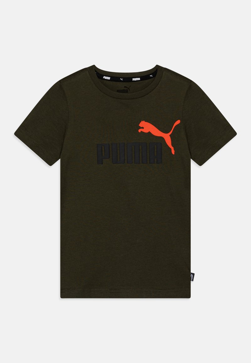 Puma LOGO TEE UNISEX - T-shirts print - dark olive/oliven - Zalando.dk