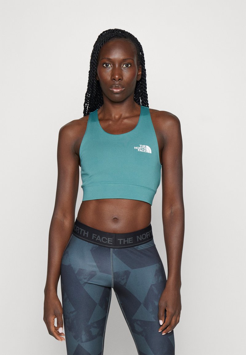 The North Face FLEX - Medium support sports bra - dark sage/dark green ...