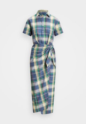 Polo Ralph Lauren SHORT SLEEVE DAY DRESS - Maxi-jurk - blue floral/blauw - Zalando.nl