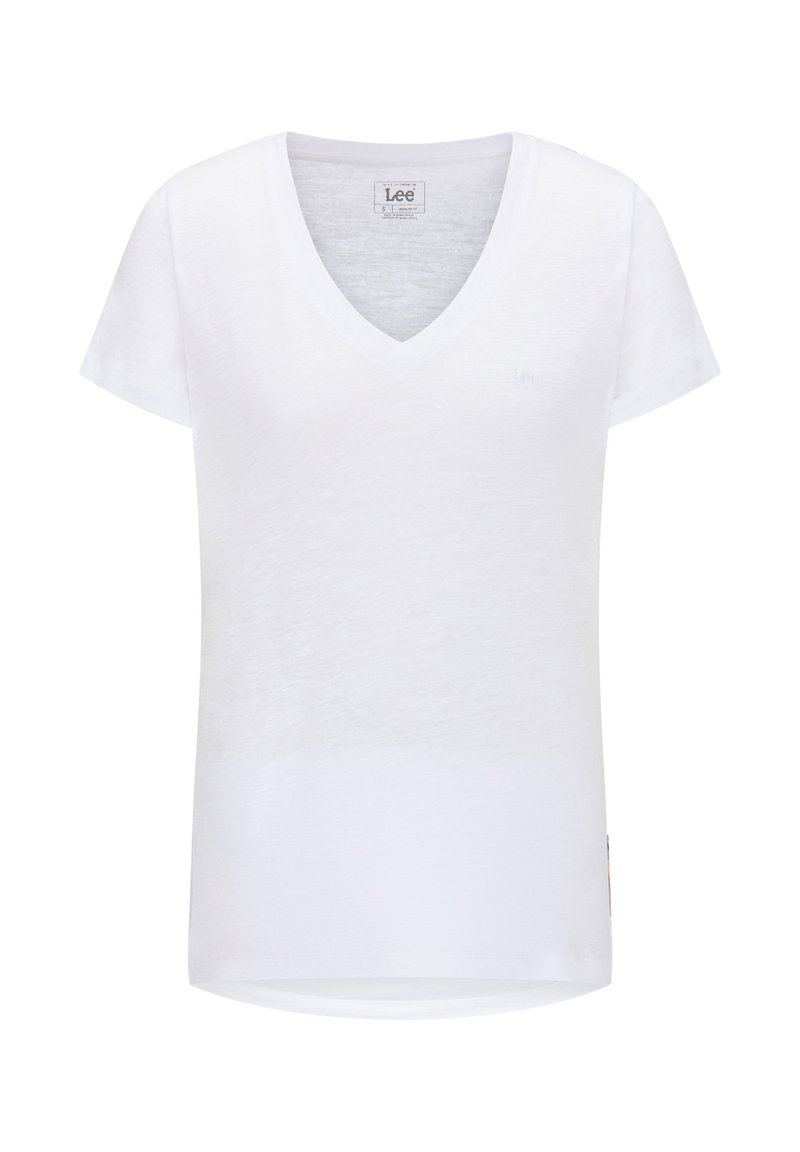 Lee V NECK TEE - T-shirt basique - weiss/blanc - ZALANDO.FR