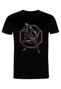 Marvel BLACK WIDOW: MOVIE BIG TASKMASTER - Print T-shirt - black - Zalando