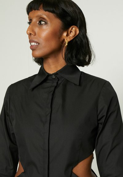 April & Alex TARA - Button-down blouse - black - Zalando.ie