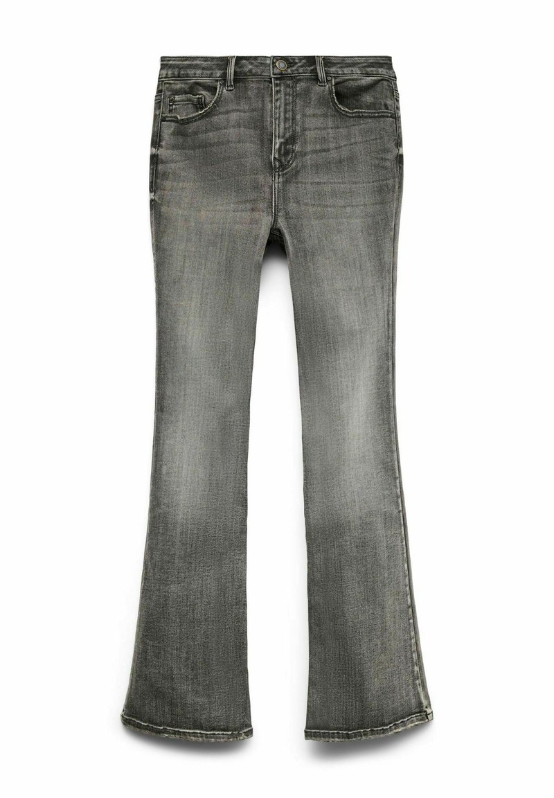 Vero Moda Flared fit VMFLASH Mid rise - Flared Jeans - medium grey ...