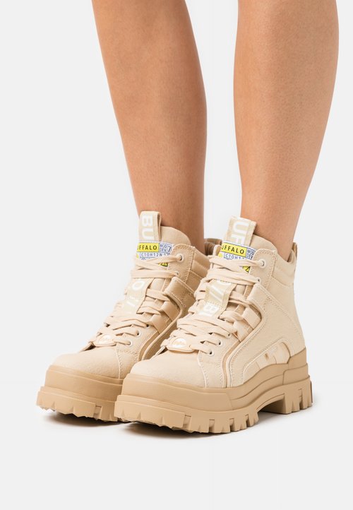 Buffalo VEGAN ASPHA MID - Platform-nilkkurit - black/musta - Zalando.fi