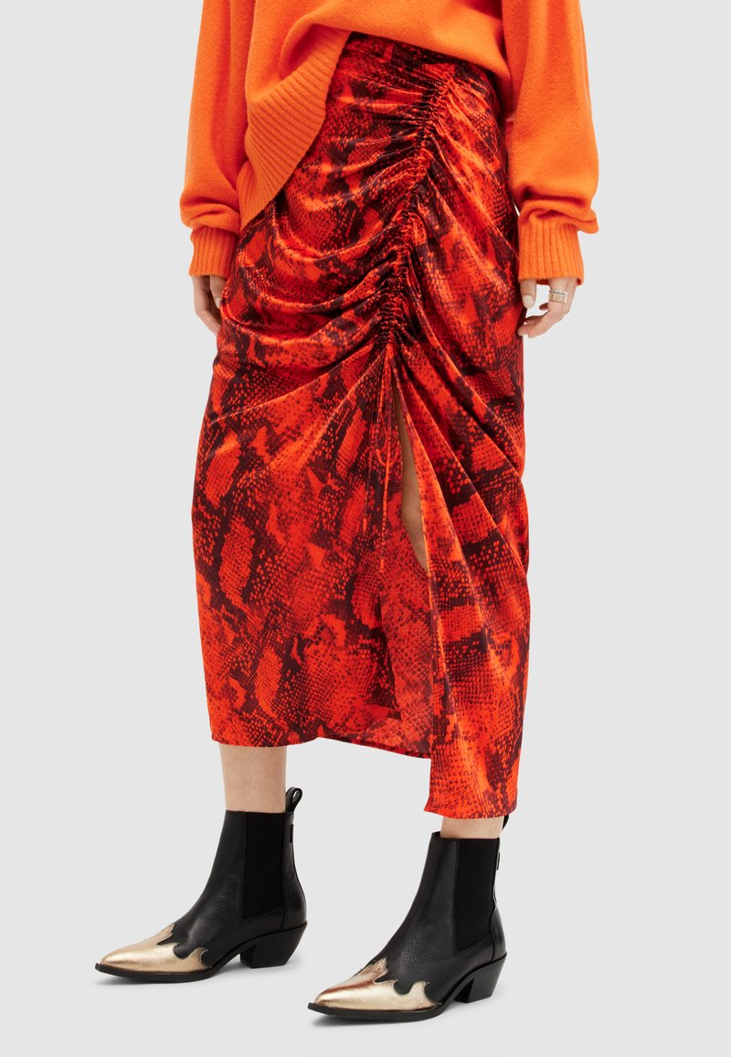 AllSaints CARLA TAHOE - Bleistiftrock - zesty orange/orange - Zalando.de