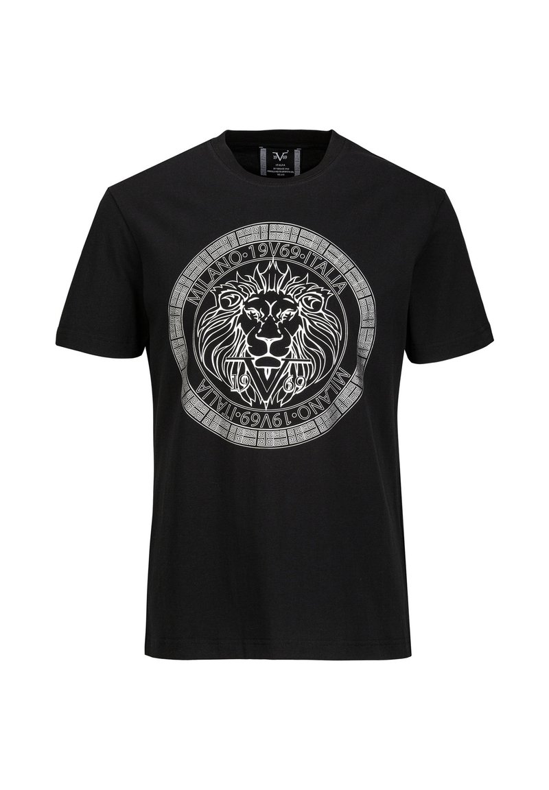 19V69 Italia RAFAEL LION HEAD - Print T-shirt - black - Zalando