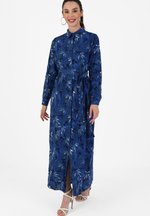 Modanisa HIDDEN BUTTON LEAF - TAVIN - Shirt dress - navy blue/dark blue ...
