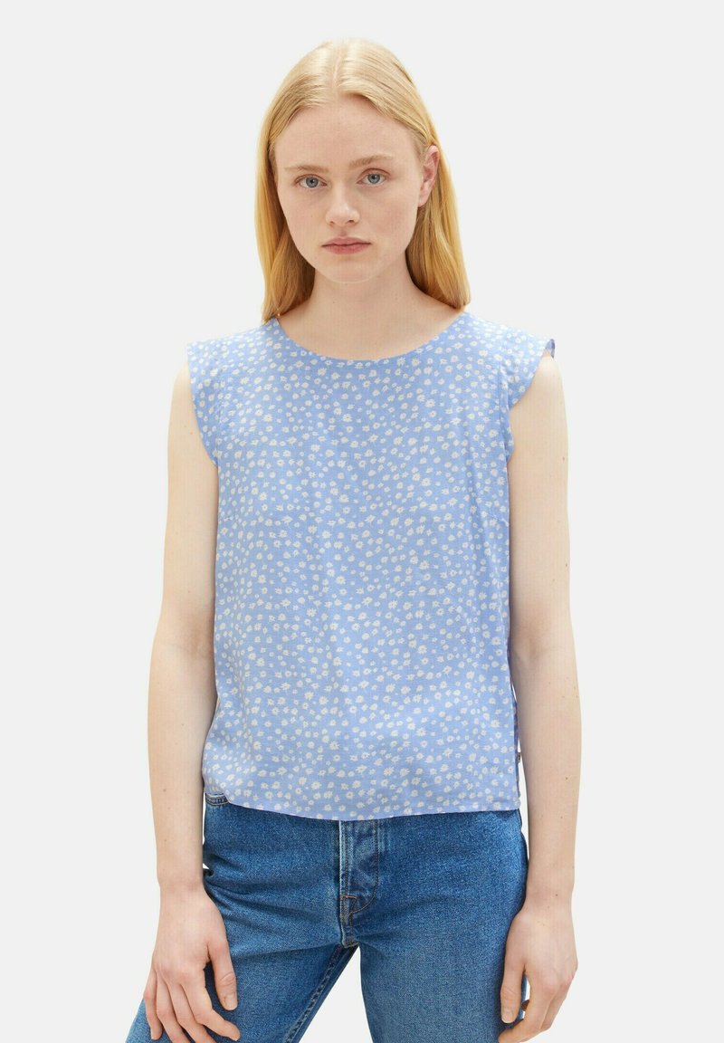 TOM TAILOR DENIM Bluse - light blue flower print/hellblau - Zalando.at