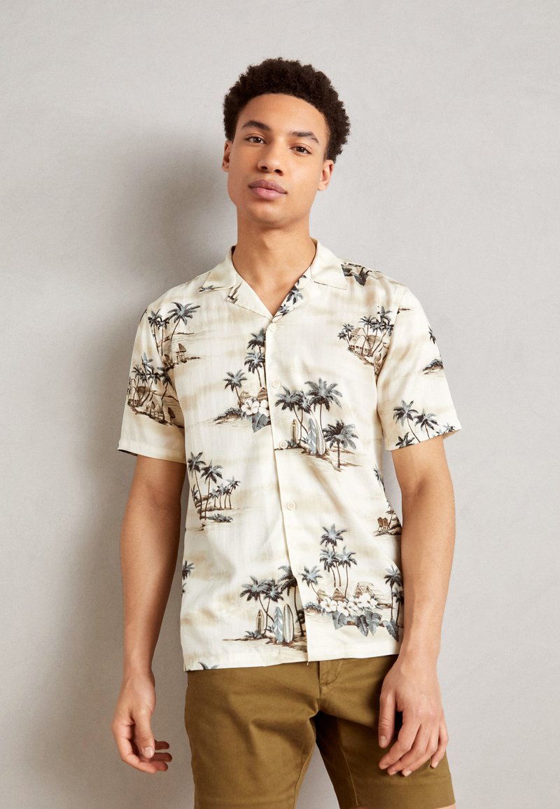 Lindbergh RESORT COLLAR - Shirt - light stone/stone - Zalando.co.uk