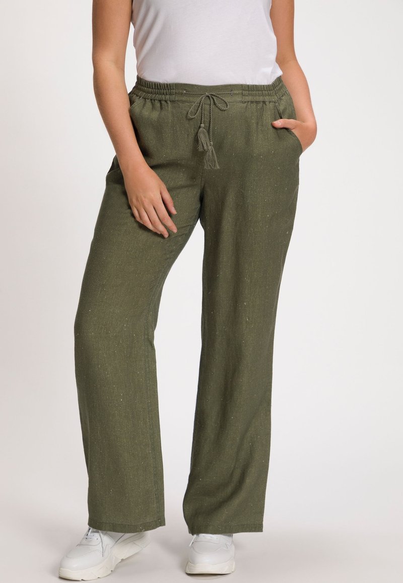 Ulla Popken Stoffhose - vert loden/khaki - Zalando.de