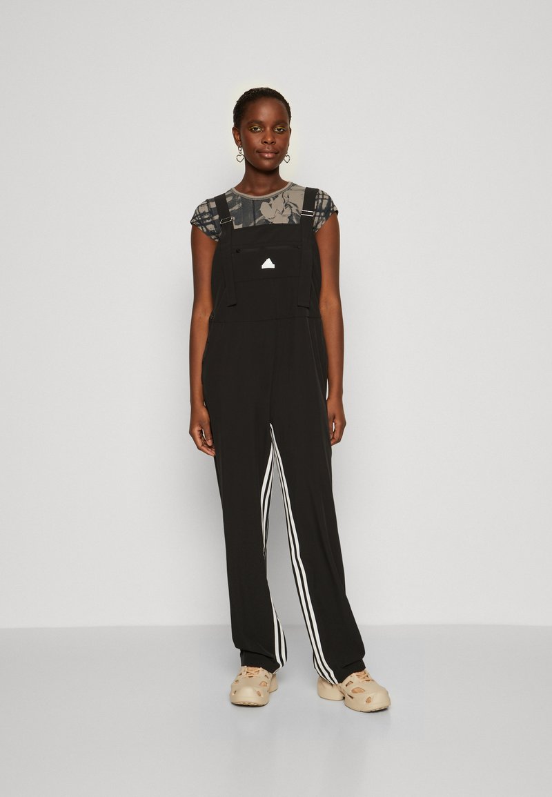 adidas Sportswear DANCE DUNGAREE - Jumpsuit - black/white/black ...