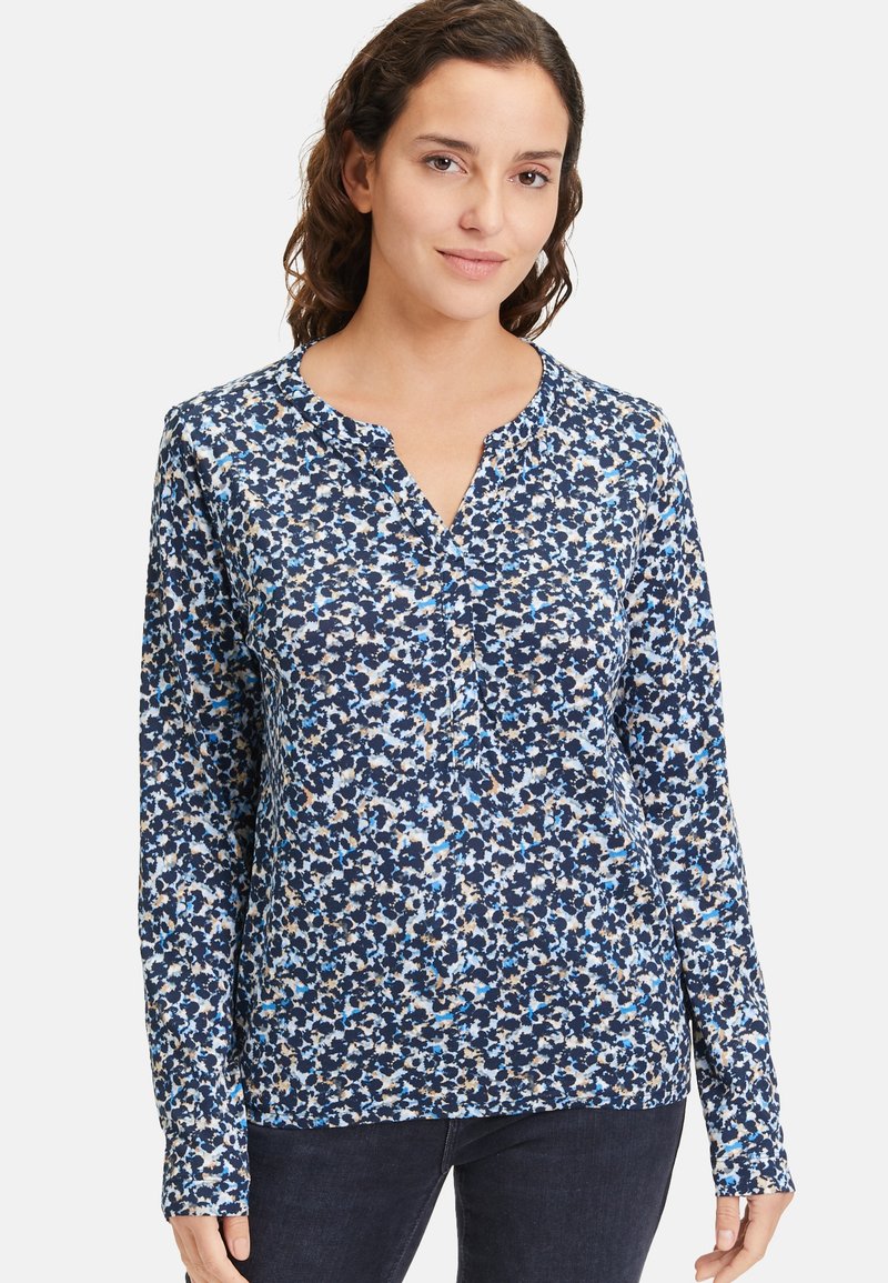 Betty & Co MIT ELASTISCHEM BUND - Bluse - blau camel/blau - Zalando.at