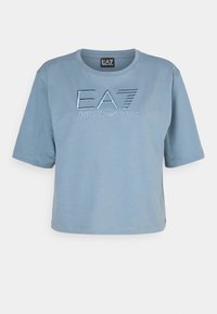 EA7 Emporio Armani Print T-shirt - blue navy chiaro/blue - Zalando.co.uk