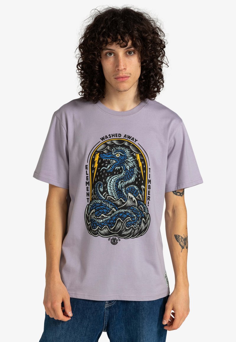 Element TIMBER FROM THE DEEP - Triko s potiskem - lavender gray/fialová ...