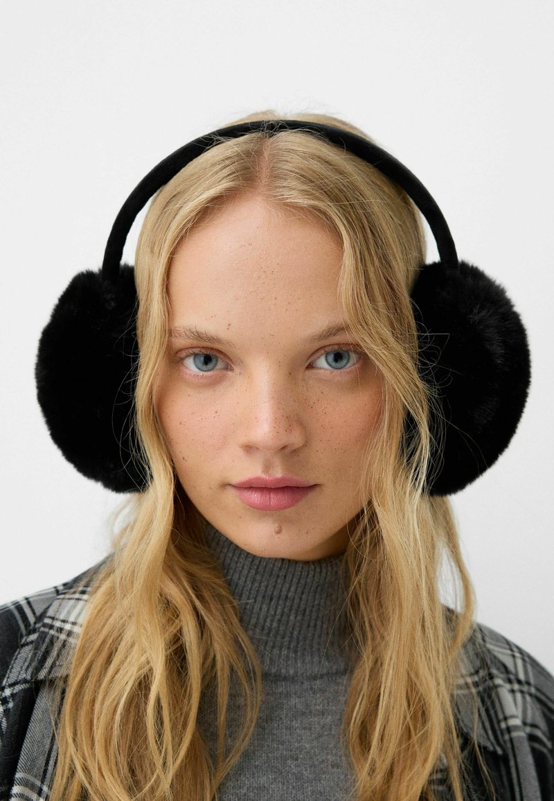 Bershka Nauszniki/czarny denim - Zalando.pl