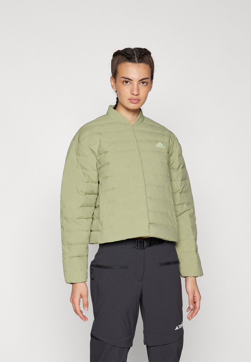 adidas Sportswear HELIONIC - Down jacket - tent green/khaki - Zalando.ie