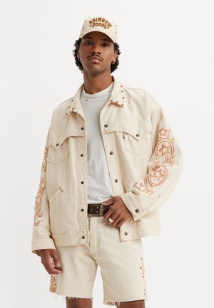 Kaotiko WORK JACKET KFC UNISEX - Veste en jean - chicken/doré - ZALANDO.FR