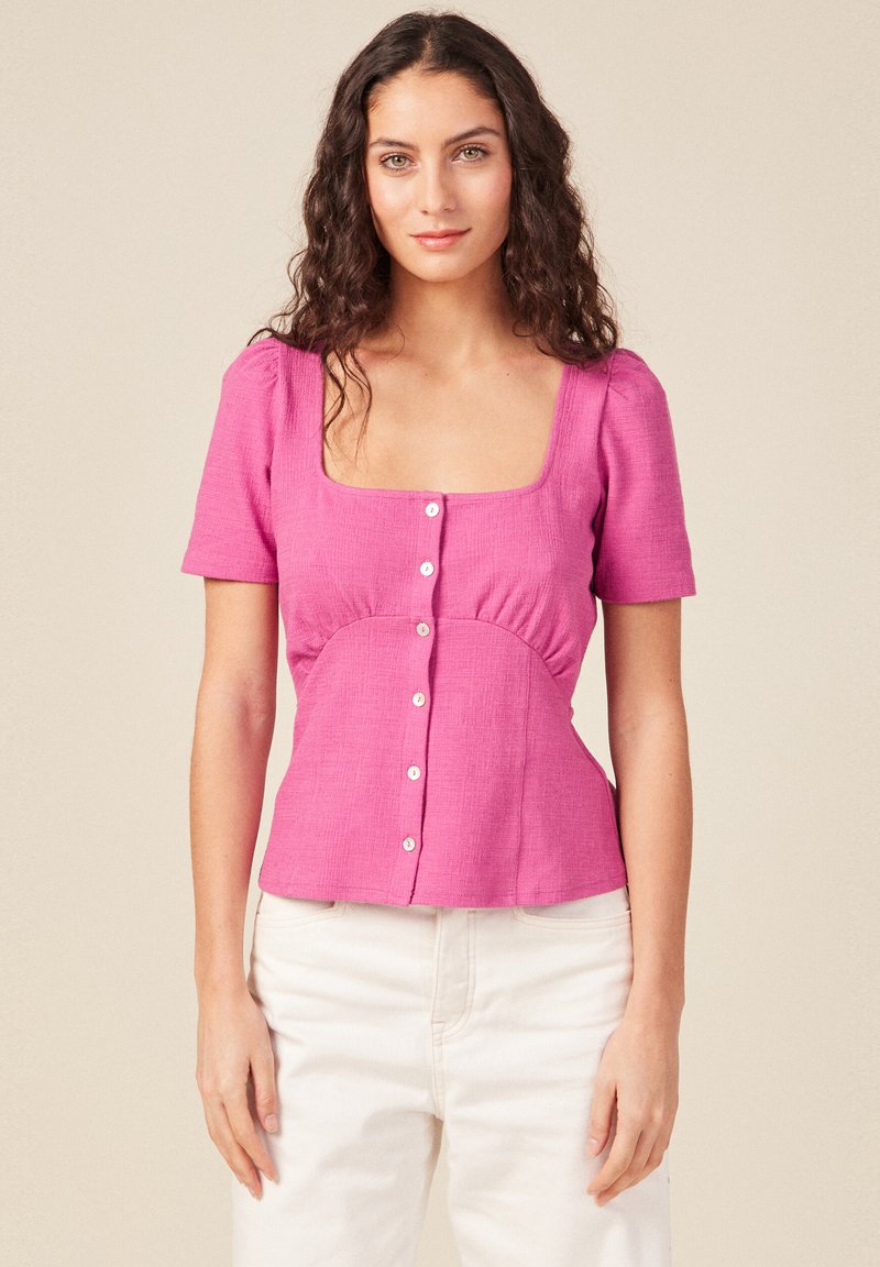 BONOBO Jeans MIT KURZEN ÄRMELN - Blouse - rose framboise/rose - ZALANDO.FR