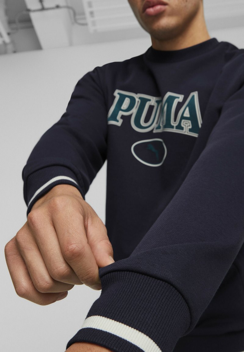Puma SQUAD MIR RUNDHALSAUSSCHNITT - Sudadera - navy/azul - Zalando.es