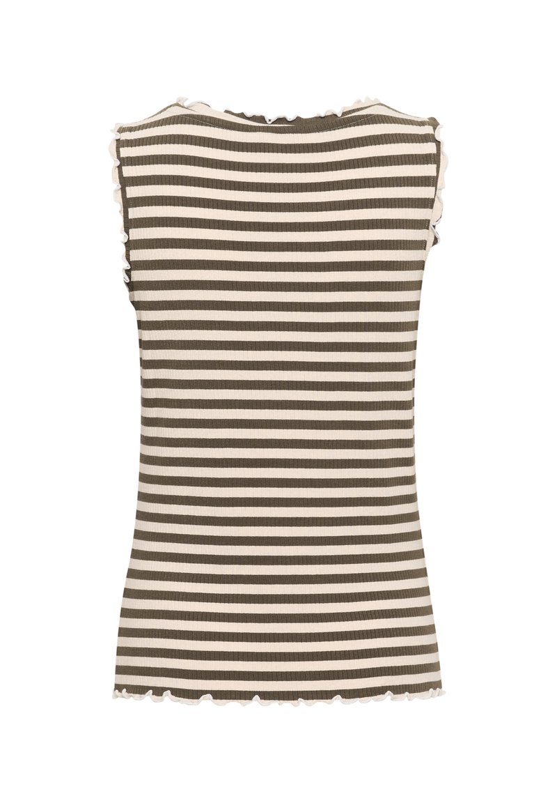 Cream CRRIBBA STRIPE - Top - canteen birch stripe/beige - Zalando