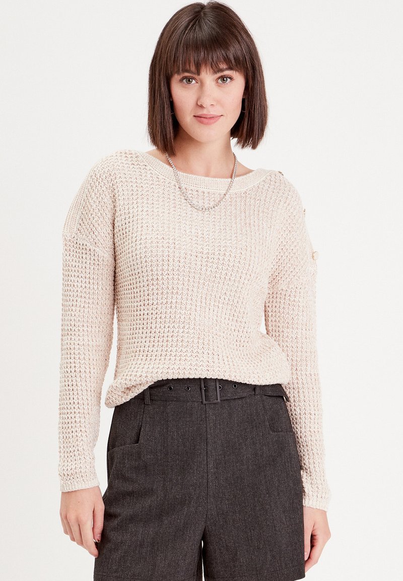 Cache Cache MIT LANGEN ÄRMELN - Jersey de punto - ivoire/crema - Zalando.es