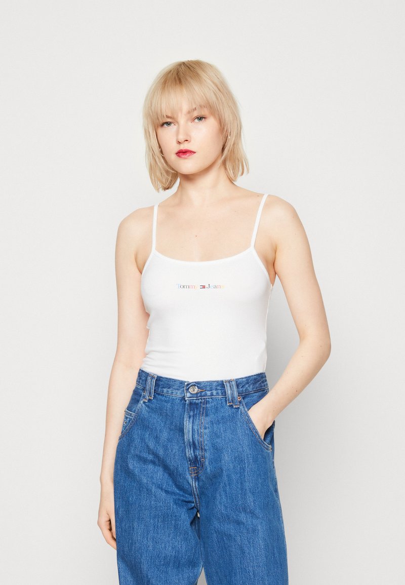 Tommy Jeans LINEAR STRAP - Top - white/bianco - Zalando.it