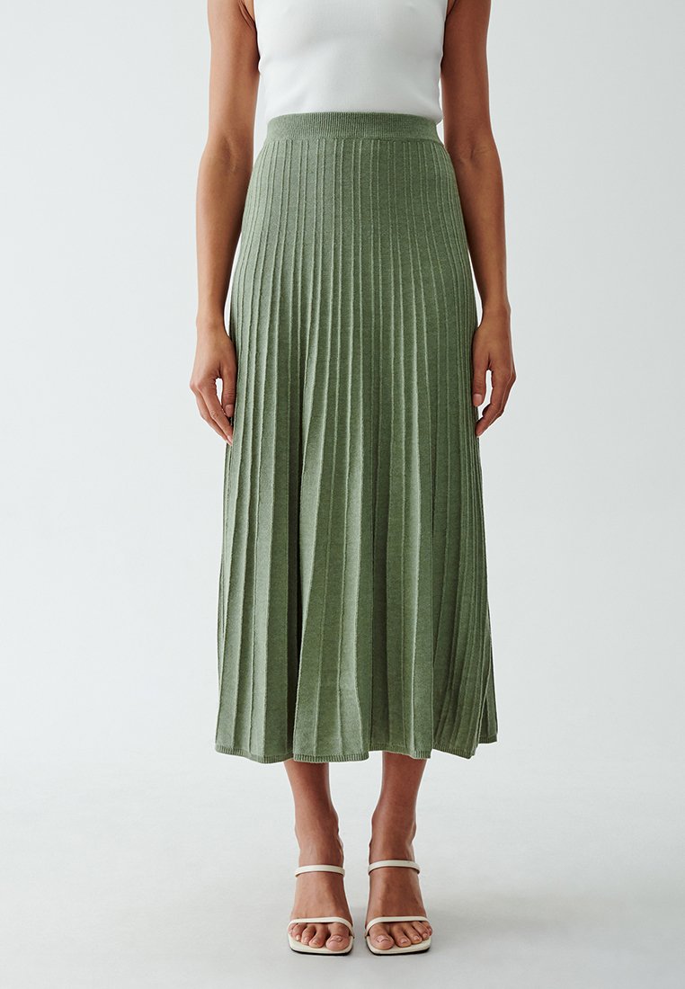 THE FATED TERESE - Jupe plissée - sage green/vert - ZALANDO.FR