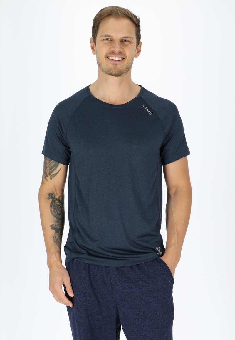 X-Trail TRAINING - T-shirt basic - dk navy melange/gemêleerd ...