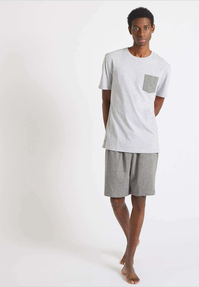 Monoprix MANCHES COURTES ET BERMUDA SET - Pyjama - gris chine/gris ...