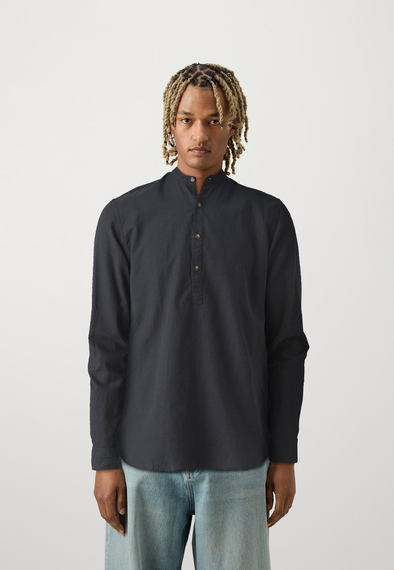 Jack & Jones JJESUMMER HALF PLACKET - Shirt - black - Zalando.co.uk