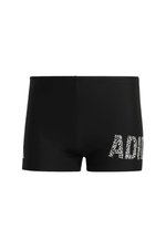 adidas Performance WORDING - Swimming trunks - black white/black ...
