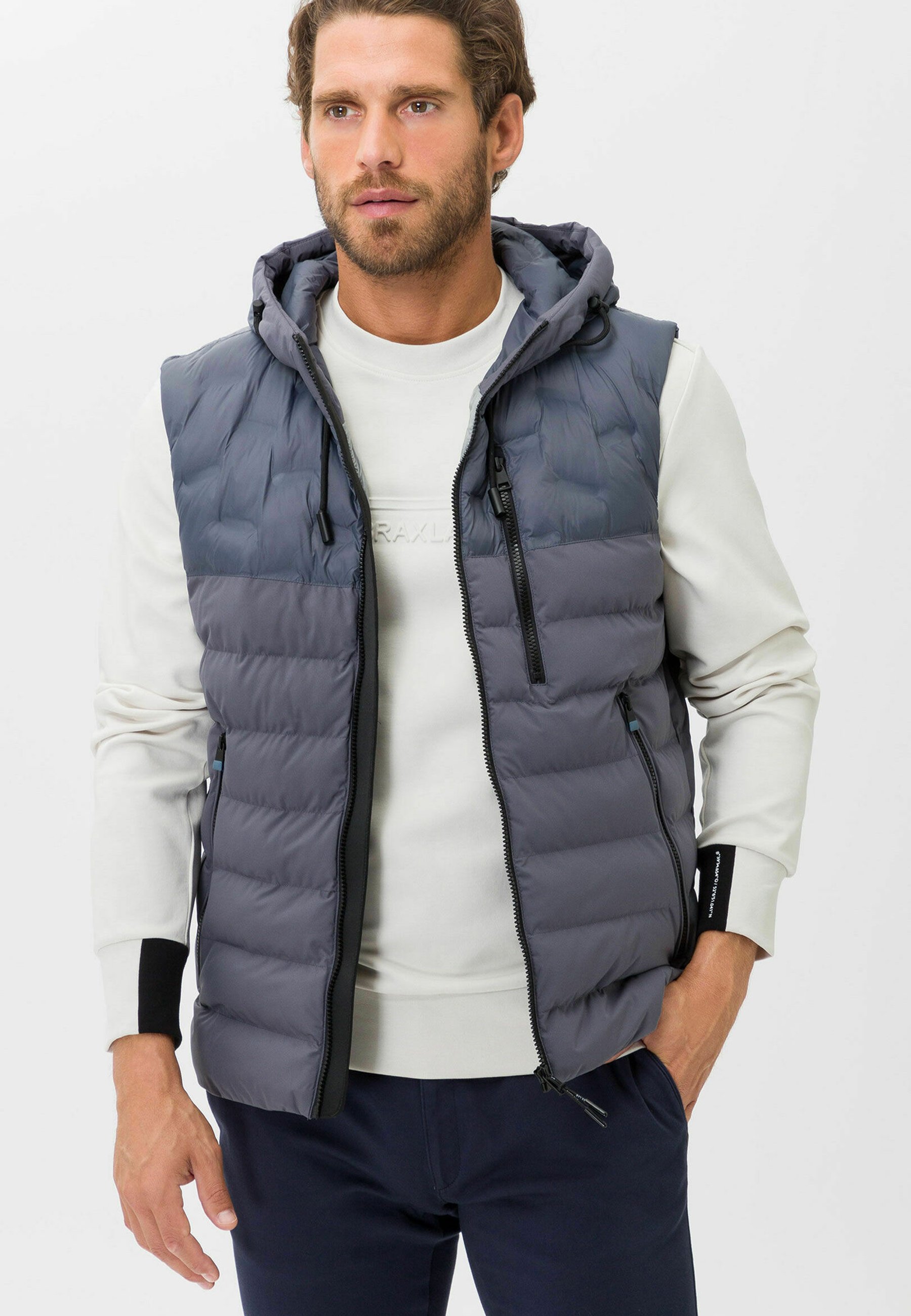 BRAX STYLE LUC - Weste - grey/grau - Zalando.ch