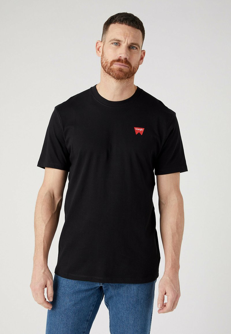 Wrangler SIGN OFF - T-Shirt basic - black/schwarz - Zalando.ch