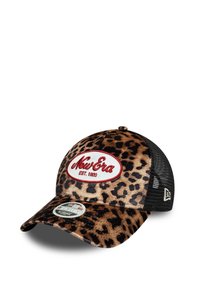 New Era LEOPARD 9FORTY M-CROWN A-FRAME TRUCKER - Cap - schwarz/black ...