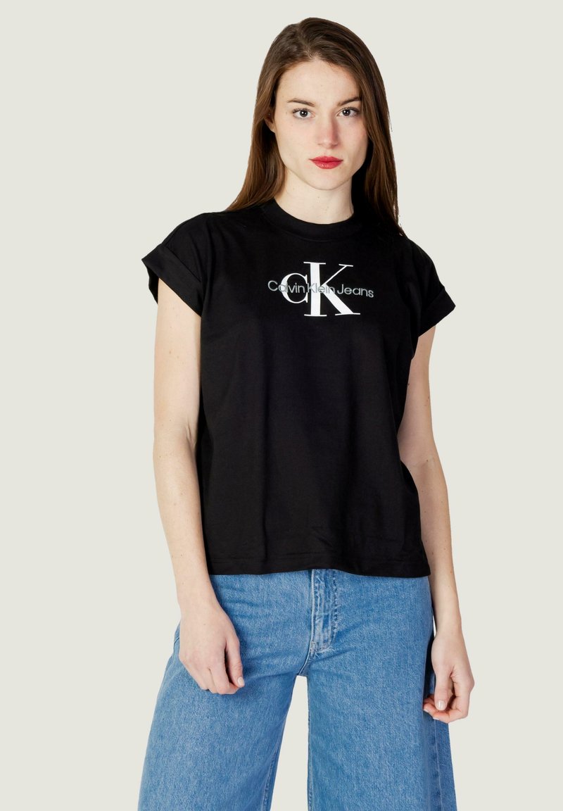 Calvin Klein Jeans ARCHIVAL MONOLOGO RE J20J220717BEH - T-shirt con stampa - black/nero - Zalando.it