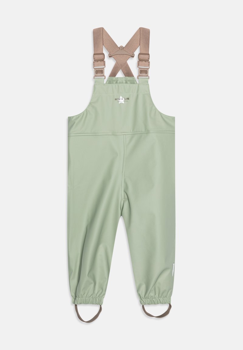 MINI A TURE RUBI RAIN PANTS UNISEX - Rain trousers - desert sage/light ...