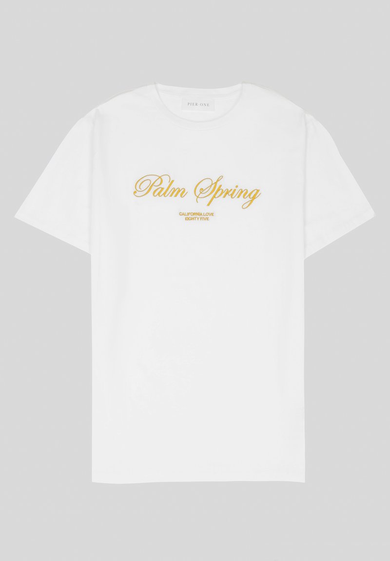 Pier One Print T-shirt - white - Zalando.co.uk