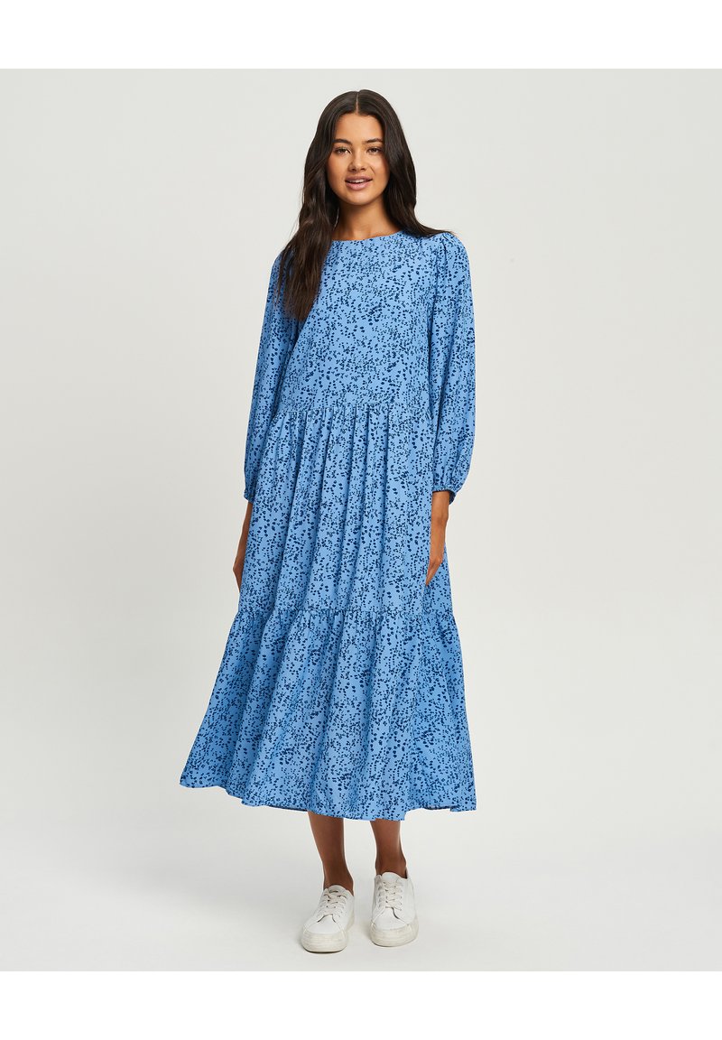 CALLI RAGO - Jurk - blue speckle spot/blauw - Zalando.nl