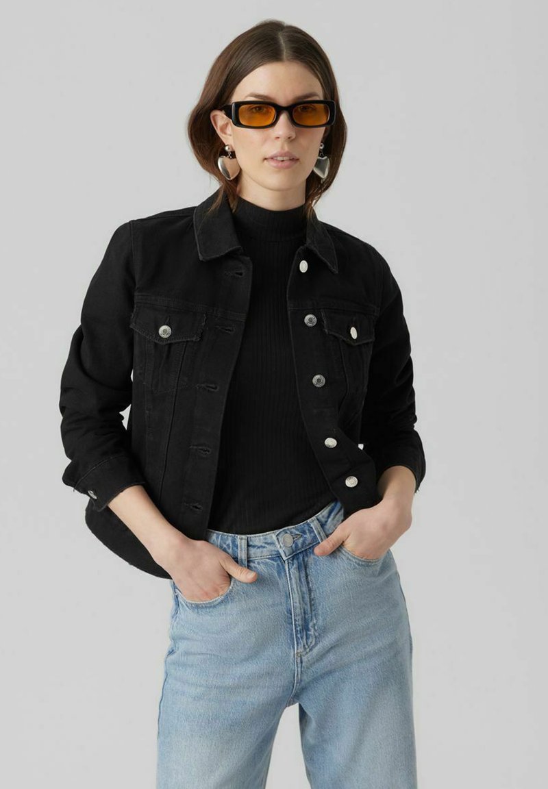 Vero Moda Denim jacket - black - Zalando
