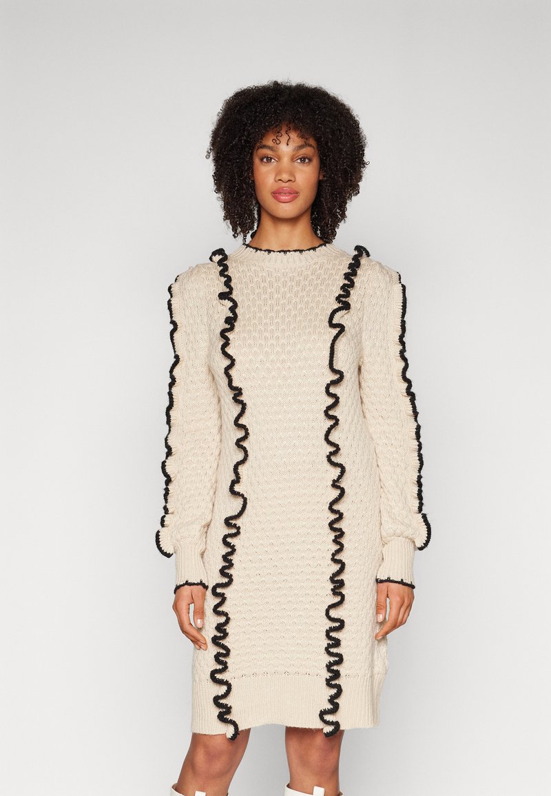 Object OBJYAA DRESS - Etuikleid - sandshell/black/sand - Zalando.at