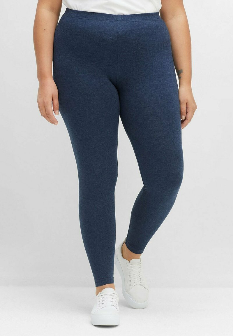 Sheego Leggingsit - indigo meliert/sininen, meleerattu - Zalando.fi