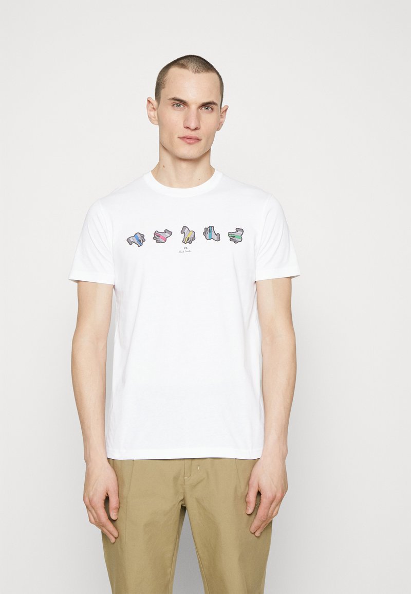 Ps Paul Smith Zebra Repeat T Shirts Print White Hvid Zalando Dk